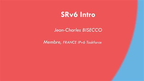 Introduction à SRv Segment Routing IPv YouTube
