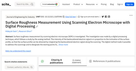 Surface Roughness Measurement Using Scanning Electron Microscope With Digital Processing