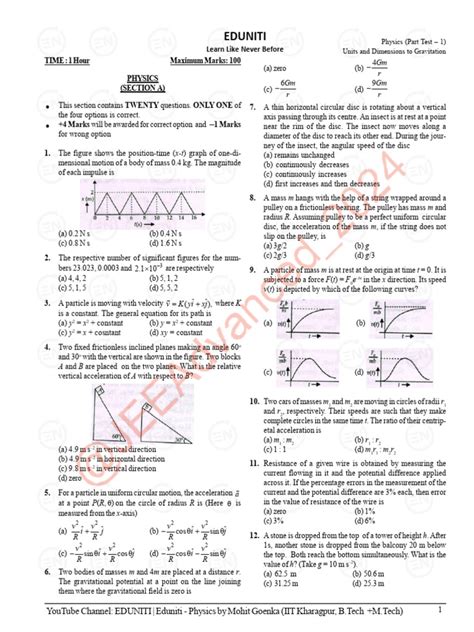 100 Questions For Jee Main Physics By Eduniti Knowledge Hunt Download Free Pdf Capacitor Force