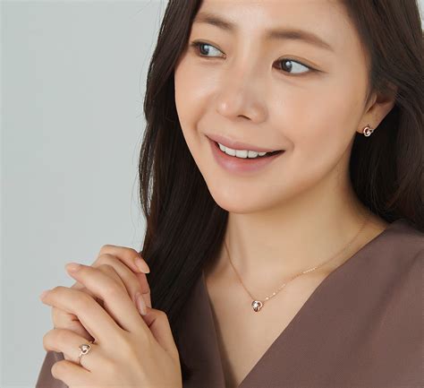 14k 18k 쓰리 플라워 바람개비 목걸이 귀걸이 세트
