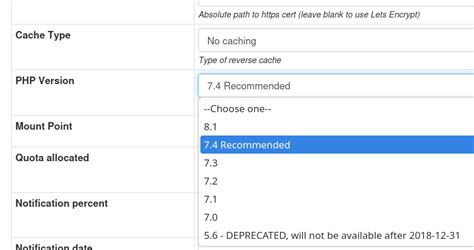 How To Change The Version Of PHP Used For A Web Site Help