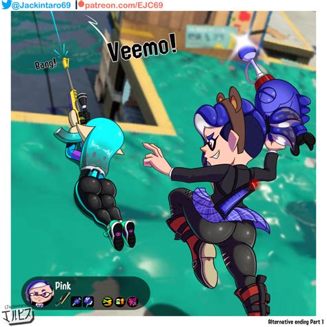 Rule 34 Ass Bear Ears Blue Hair Cephalopod Digital Media Artwork Fanart Female Green Hair