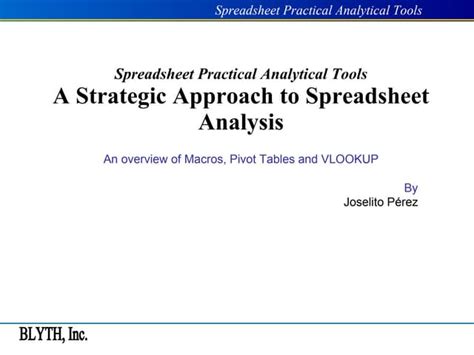 Macros Excel Ppt