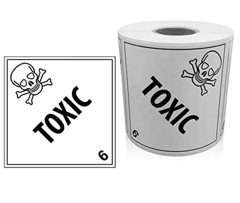 Kovot 500 Labels 4x4 Toxic Dot Class 6 Hazardous Want It All