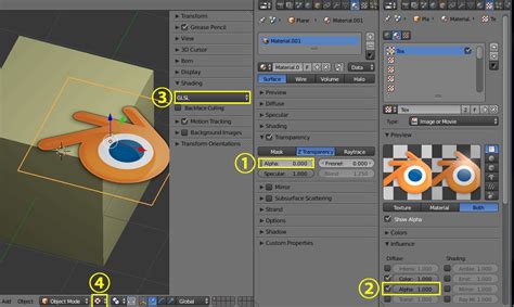 Blender Internal Render Engine Only Show Colour And Not Transparency