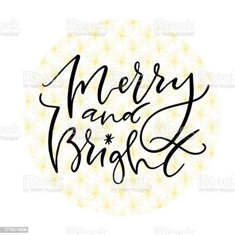 손으로 쓴 새해 타이포그래피 아이콘 메리와 밝은 서예가 있는 크리스마스 인사말 카드 0명에 대한 스톡 벡터 아트 및 기타 이미지