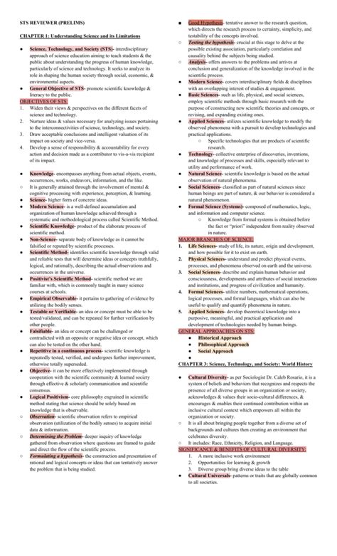 Sts Reviewer Science Technology Society