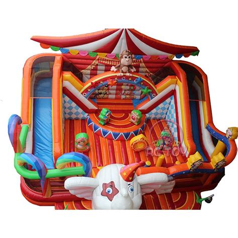 Huge Circus Inflatable Playground With Obstacle Ruichen Inflatables