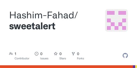 GitHub Hashim Fahad Sweetalert