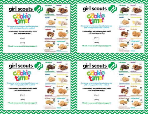Girl Scout Cookie 2023 Flyer Lbb Cookie Printable Flyer Cookie Flyer