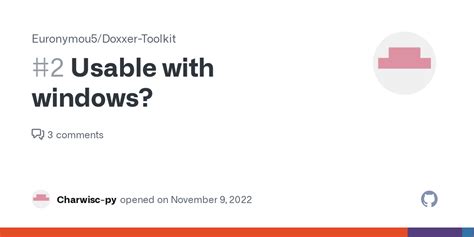 Usable With Windows · Issue 2 · Euronymou5doxxer Toolkit · Github