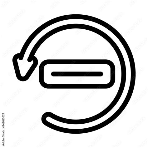 Reset Password Line Icon Vector Reset Password Sign Isolated Contour Symbol Black Illustration