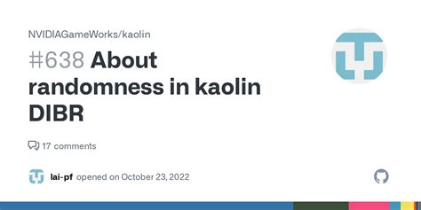 about randomness in kaolin dibr · issue 638 · nvidiagameworks kaolin