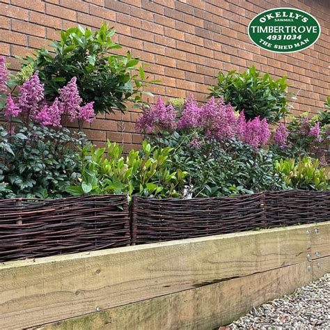 Garden Edging Wicker Border Edging Willow Raised Bed