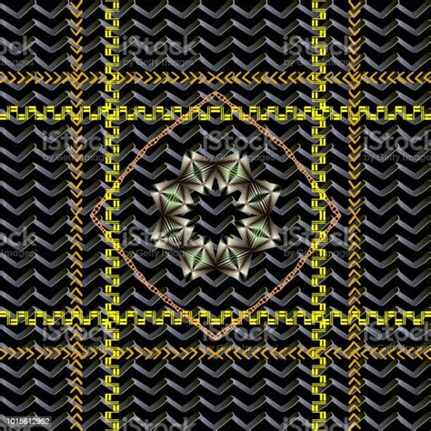 줄무늬 기하학적 3d 벡터 완벽 한 패턴을 확인 합니다 부족 스타일 0명에 대한 스톡 벡터 아트 및 기타 이미지 0명 개념 검은색 Istock