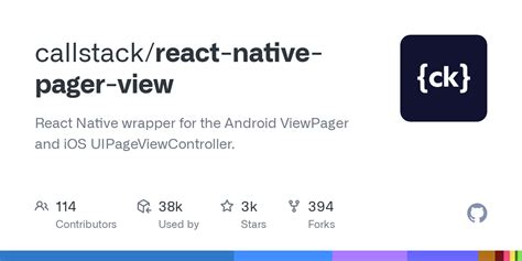 Github Callstack React Native Pager View React Native Wrapper For
