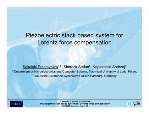 Pdf Piezoelectric Stack Based System For Lorentz Force · Piezoelectric Stack Based System