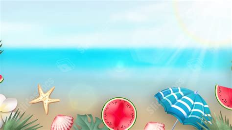 Parasol Business Summer Fashion Blue Frame Powerpoint Background For Free Download Slidesdocs