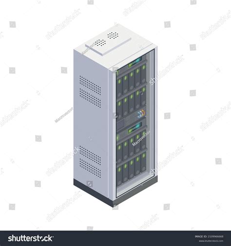 Isometric Data Center Server Rack Icon Stock Vector Royalty Free 2109966668 Shutterstock