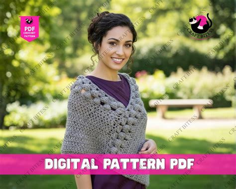 Easy Crochet Poncho Pattern With Sleeves Granny Stitch Polo Neck