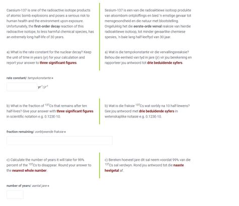 Solved Caesium 137 Is One Of The Radioactive Isotope