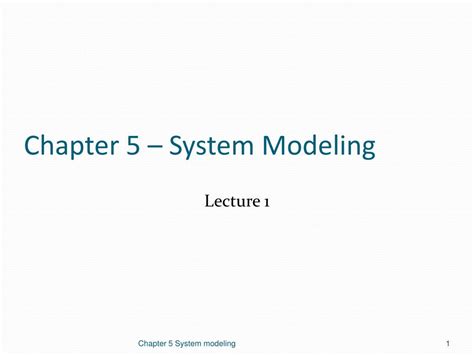 Ppt Chapter 5 System Modeling Powerpoint Presentation Free