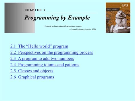 chapter 2—programming by example