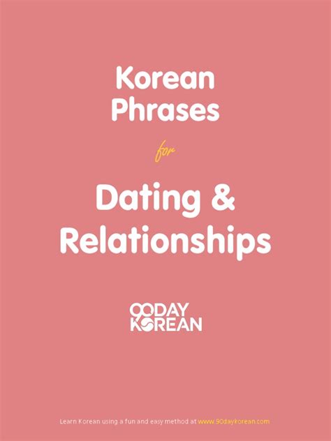 Korean Love Phrases Pdf Language Arts And Discipline