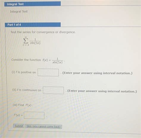 Solved Test The Series For Convergence Or Divergence