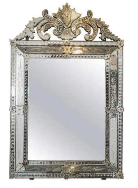 Rectangular Crown Venetian Mirror Vd 808 Venetian Design Shop