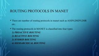 A Comparative Study Of Reactive And Proactive Routing PPTX