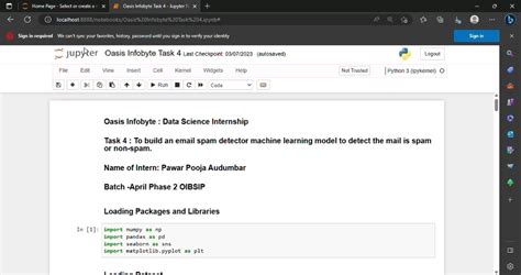 Pooja Pawar On Linkedin Task4 Internship Datascience Oasisinfobyte