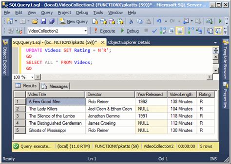 microsoft sql server lesson 25 records maintenance
