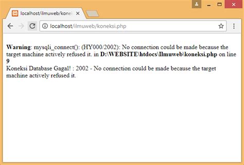 Cara Mudah Membuat Koneksi PHP Dengan Database MySQL IlmuWeb NET