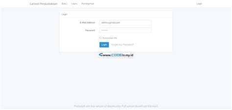 source code sistem informasi perpustakaan berbasis web laravel codein