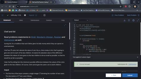 Codechef Codingchallenge Pythoncoding Keepcoding Day127 Aayush