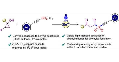 Sequential Ring Opening In Situ So2 Capture Alkynylation Of