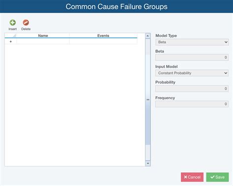 Using CCF Common Cause Failure Groups