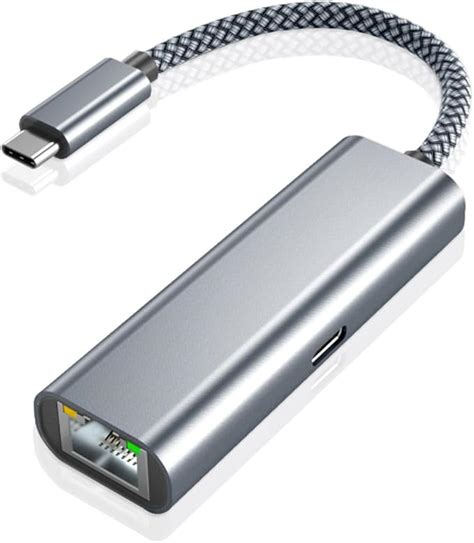 Amazon Com USB C Gigabit Ethernet Adapter With Charging Port Thunderbolt To RJ Network