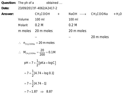 The Ph Of A 2m Solution Of Naoh Is Please Include The Vrogue Co