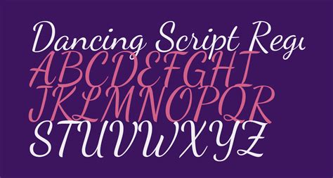 Dancing Script Regular Free Font What Font Is