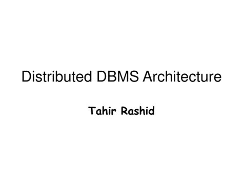 ppt distributed database management system architecture powerpoint