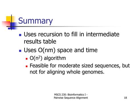 Ppt Algorithms For Pairwise Sequence Alignment Powerpoint