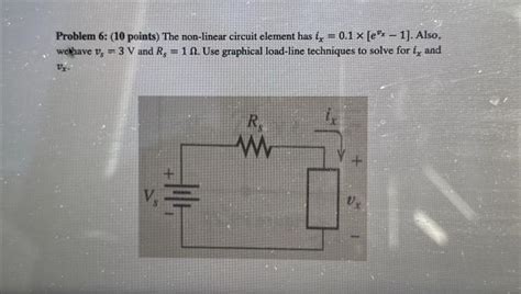 Solved Problem 6 10 Points The Non Linear Circuit Element Chegg Com