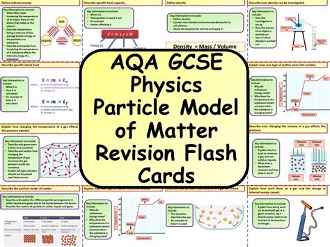 Aqa Ks4 Gcse Physics Science Particle Model Of Matter Revision Flashcards Teaching Resources