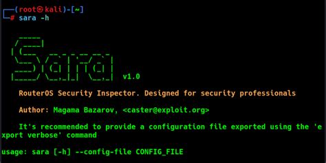 Network Security Tool Sara Routeros Security Inspector Black Hat Ethical Hacking