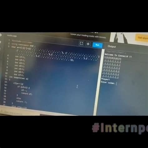 Video Narayanasetti Sireesha On Linkedin Internpe Internship Connectfour Cplusplus