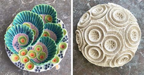 Intricate Ceramic Sculptures Mimic The Shapes And Forms Of Aquatic Life