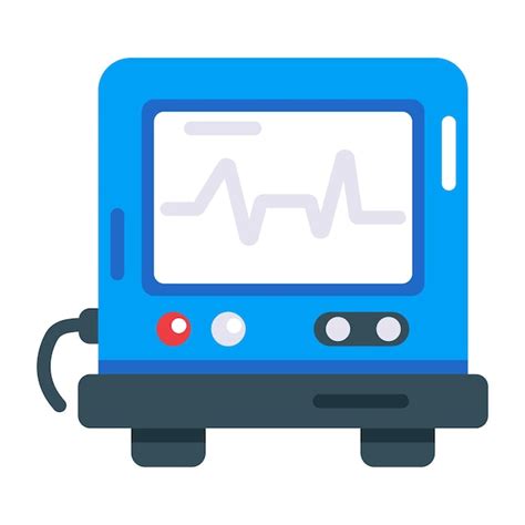 Premium Vector Cardiac Monitoring Machine Flat Icon