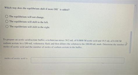 Solved The Acetic Acid Acetate Buffer System Is A Common